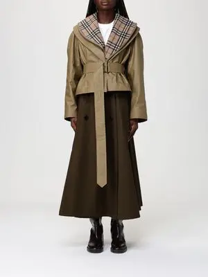 Burberry Cropped Cotton Jacket With Check Quilting