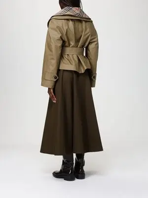 Burberry Cropped Cotton Jacket With Check Quilting