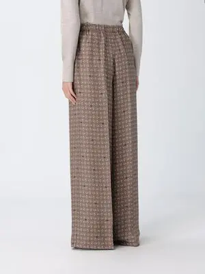 Max Mara Wide Leg Printed Silk Trousers - Multicolor