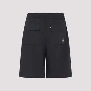 Moncler Polyester Shorts With Elastic Waist And Zipped Fastening