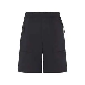 Moncler Polyester Shorts With Elastic Waist And Zipped Fastening - Black