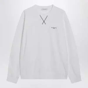 Givenchy Couture Seam Sweatshirt With Embroidered Logo - White