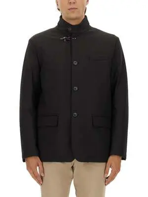 FAY Jacket With Hook Detailing - Black