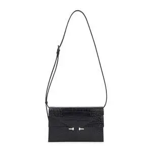 TOM FORD TOM FORD Soft Printed Croco Mini Bag Black