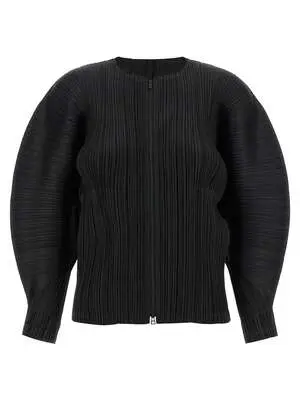 Issey Miyake Monthly Colors: April" Pleated Zip-up Jacket
