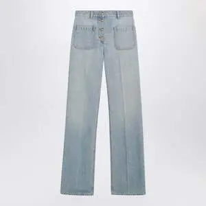 Valentino Garavani Straight-leg Cotton Denim Jeans - Blue