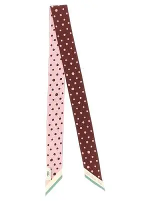 Fendi Double-sided Silk "wrappy" Bandeau With "falena Dots" Print - Multicolor