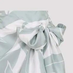 Max Mara Strano Silk Mini Skirt - Green
