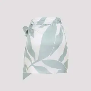 Max Mara Strano Silk Mini Skirt - Green
