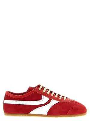 Dries Van Noten Suede Lace-up Sneakers - Red