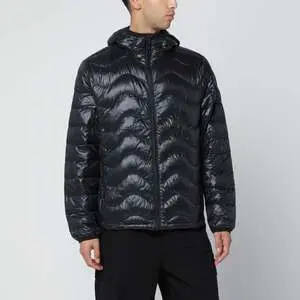 PURPLE MOUNTAIN OBSERVATORY Waves Hooded Puffer Jacket - Black