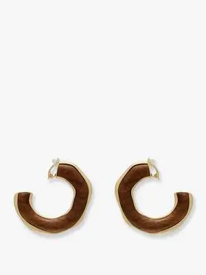 Cult Gaia CULT GAIA Madeira Natural Wood Hoop Earrings Multicolor