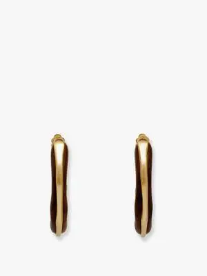 Cult Gaia Madeira Natural Wood Hoop Earrings - Multicolor