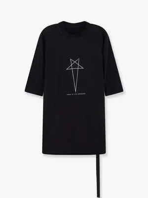 Rick Owens Cotton T-shirt With Logo On The Front