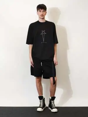 Rick Owens Cotton T-shirt With Logo On The Front