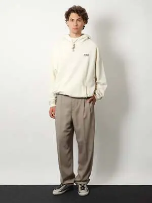GOLDEN GOOSE Oversized Cotton Sweatshirt With Drawstring Hood - Multicolor