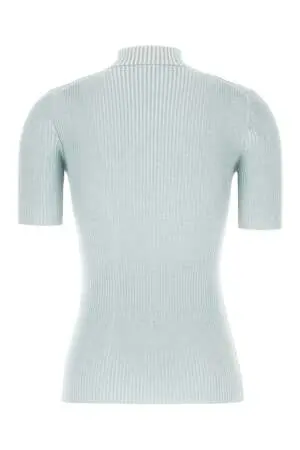 Fendi Ribbed Knit Top With Keyhole Detail - Multicolor