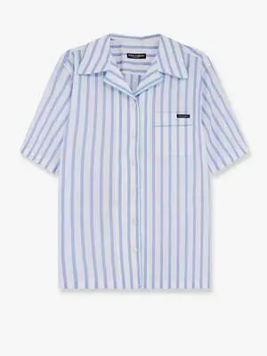 Dolce & Gabbana Striped Cotton And Silk Shirt - Multicolor