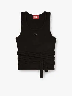 DIESEL® Ribbed Knit Crewneck Tank Top