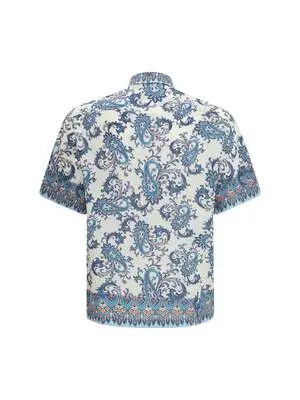 Etro Cotton Shirt With Floral And Paisley Motif