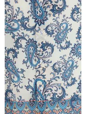 Etro Cotton Shirt With Floral And Paisley Motif