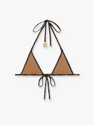 Celine Monogram Print Jersey Bikini Top - Multicolor