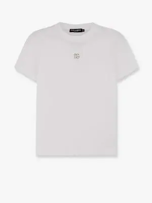 Dolce & Gabbana Embellished Logo Cotton T-shirt
