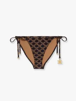 Celine Monogram Print Bikini Bottom - Multicolor