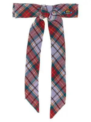 VIVIENNE WESTWOOD Tartan Bow Hair Clip - Multicolor