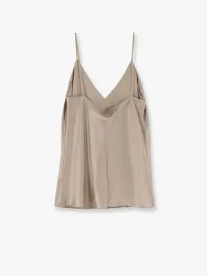Max Mara Silk V-neck Camisole Top