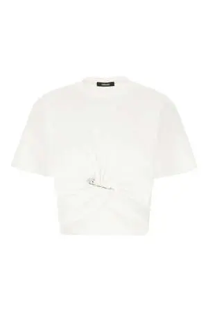 Versace Safety Pin" Cropped T-shirt - Multicolor
