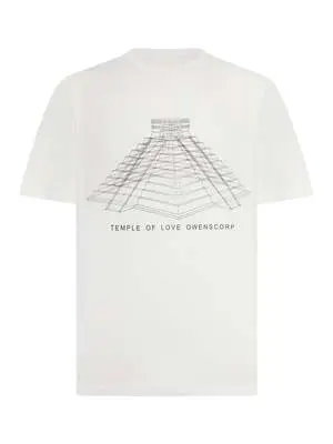 Rick Owens Brad T Crew Neck Cotton T-shirt With Print - Multicolor