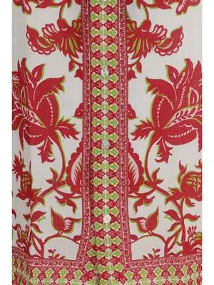 Etro Linen Shirt With Floral Print And Short Sleeves - Multicolor