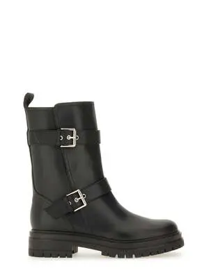 GIANVITO ROSSI Thiago Buckled Calfskin Boots - Black