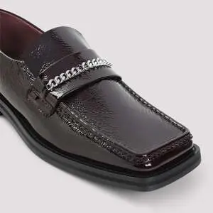 Martine Rose Fold-back Loafers With Chain Detail - Brown