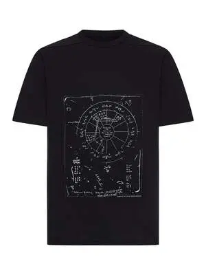 Rick Owens Brad T Crew Neck Cotton T-shirt With Print - Multicolor