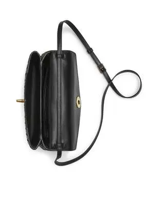 Bottega Veneta Intrecciato Leather Knot Lock Bag - Black