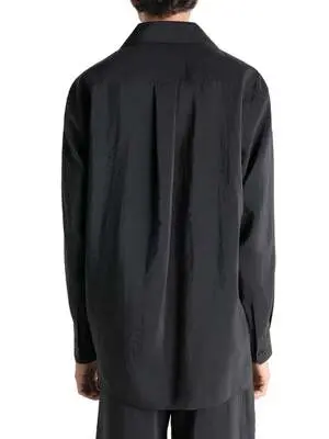 LEMAIRE Convertible Collar Shirt In Dry Silk