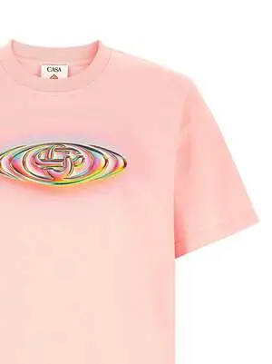 Casablanca Martin Naumann 'glass Logo' T-shirt - Pink