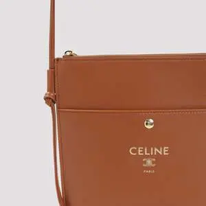 Celine Lamb Leather Sharp Pouch - Brown