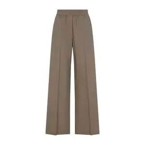 Brunello Cucinelli Wide Leg Cotton Pants - Brown
