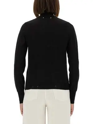 GOLDEN GOOSE Turtleneck Wool Sweater With Distressed Detail