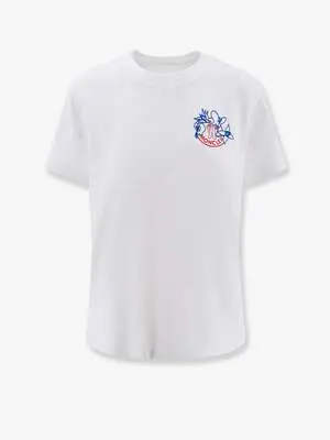 Moncler MONCLER Organic Cotton Crewneck T-Shirt With Logo Detail Multicolor