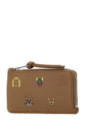 Loewe Camel Leather Card Holder