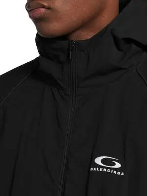 Balenciaga Technical Fabric Zip-up Hooded Jacket