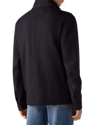 Zegna Field Jacket In Twill - Blue