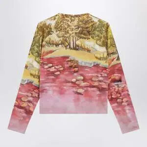 Versace Printed Silk Knit Cardigan - Multicolor