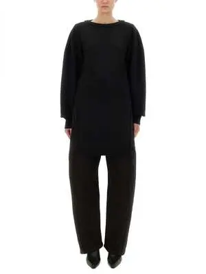 LEMAIRE Wool Sweater With Slits - Black