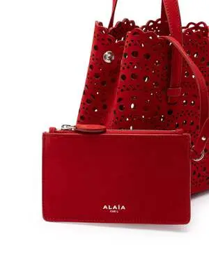 Alaïa Mina 20 Nubuck Tote Bag - Red