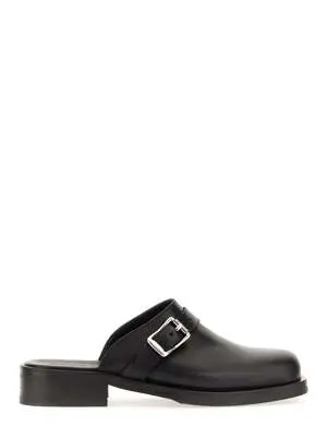 Our Legacy Mule Truck Leather Clogs With Buckle Detail